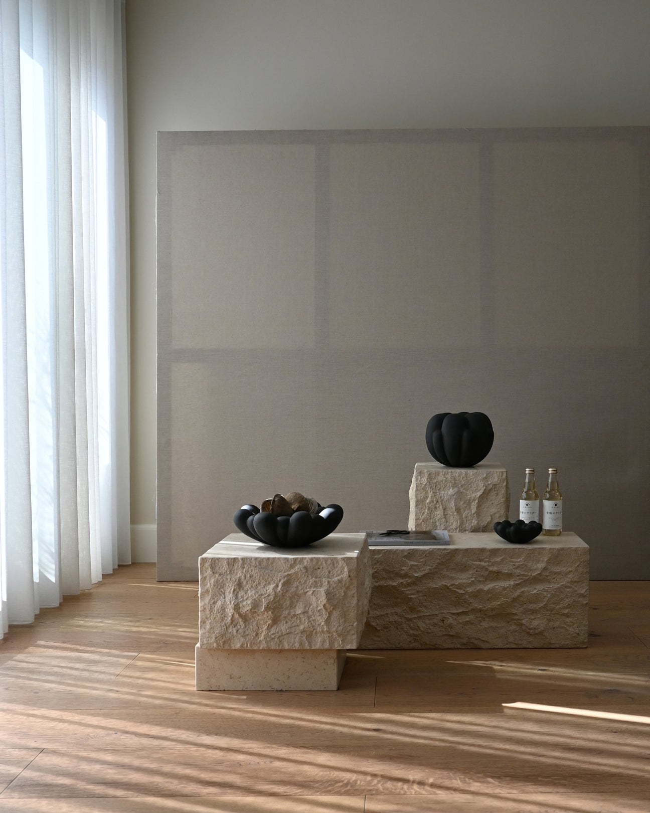 Temple Coffee Table, Low - Limestone | 101 Copenhagen